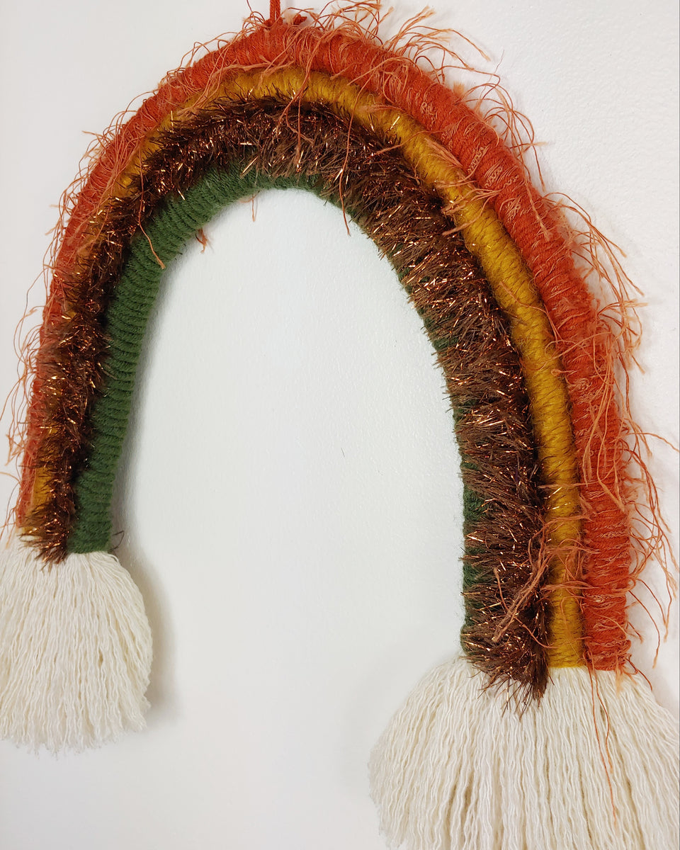 Large Autumn Macrame Rainbow – Emeraldyears