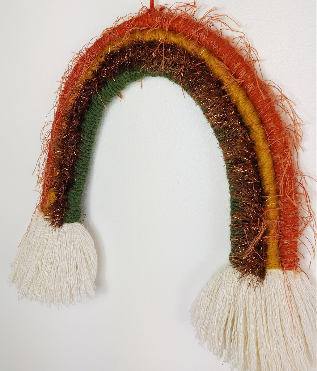Large Autumn Macrame Rainbow – Emeraldyears